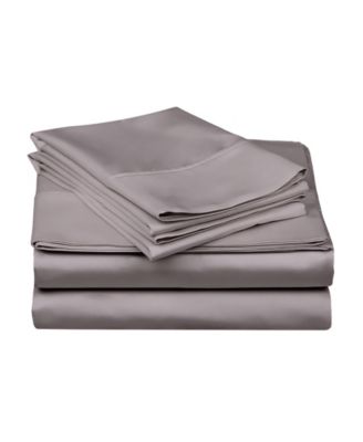 Superior 300 Thread Count Cotton Solid Sheet Set - Full - Macy's