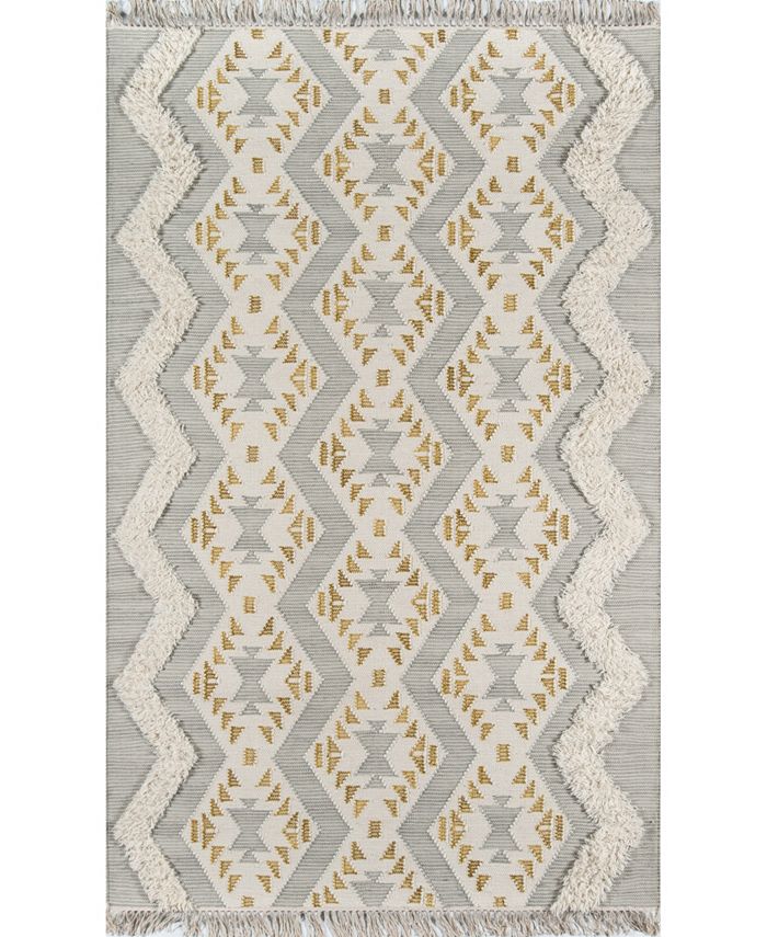Novogratz Collection Novogratz Indio Ind-1 Gray 3' x 5' Area Rug - Macy's