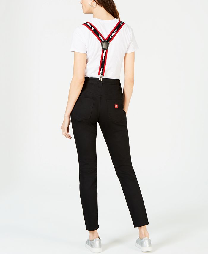 Dickies High-Rise Skinny Jeans with Suspenders - Macy's