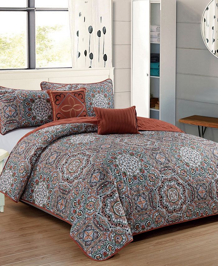 RT Designers Collection Genesis 5-Piece Quilt Set - Queen - Macy's