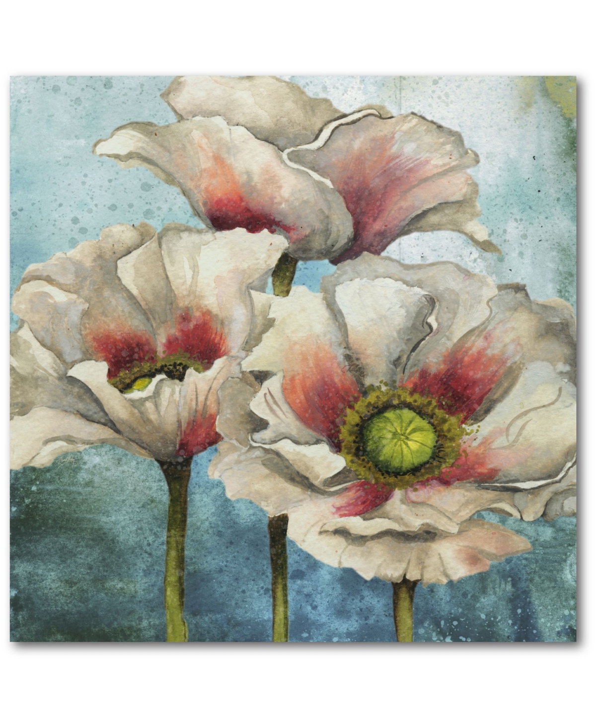 Click here for Courtside Market Poppies Over I 16 x 16 Gallery-Wr... prices