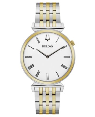 Bulova Men's Regatta Two-Tone Stainless Steel Bracelet Watch 38mm - Macy's
