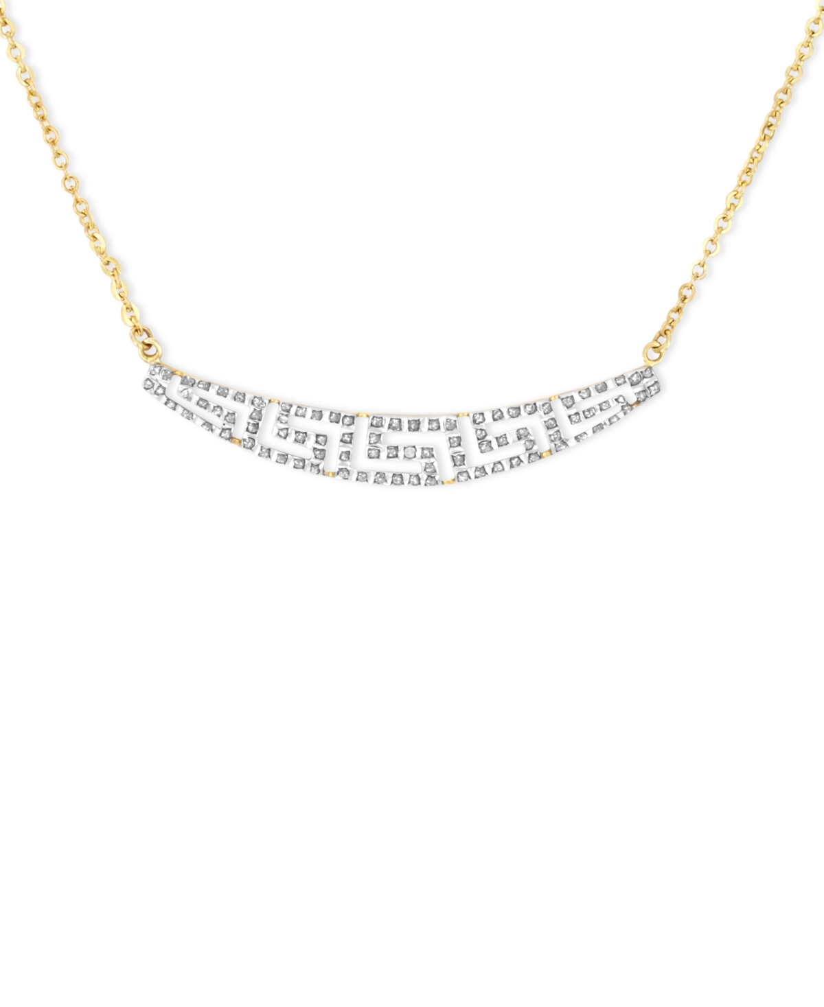 Click here for 14k Gold Necklace  Diamond Accent Tapered Greek Ke... prices