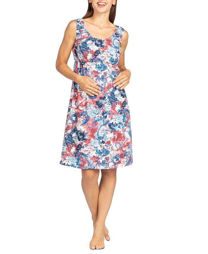 Savi Mom Cassidy Maternity & Nursing Lounge Dress Nightgown, Online ...