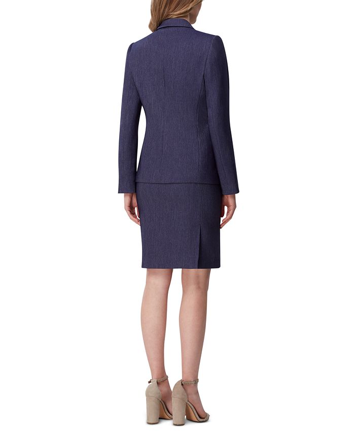 Tahari ASL Denim Two-Button Jacket - Macy's