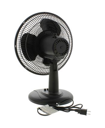 Comfort Zone Cz121Bk 12" Oscillating Table Fan - Macy's