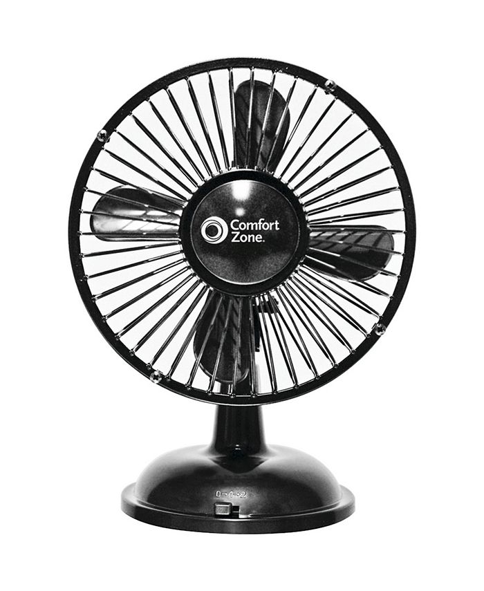 Comfort Zone Cz5Usbbk Battery/Usb Oscillating Desk Fan - Macy's