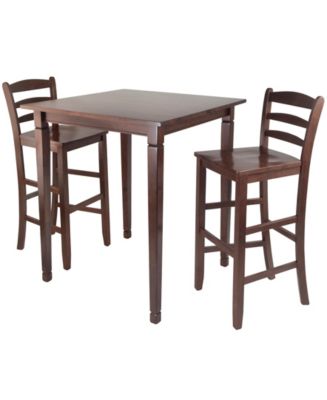 3-Piece Kingsgate High/Pub Dining Table with Ladder Back High Chair ...