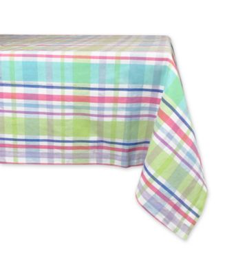 Spring Plaid Tablecloth 60" x 84" - Macy's