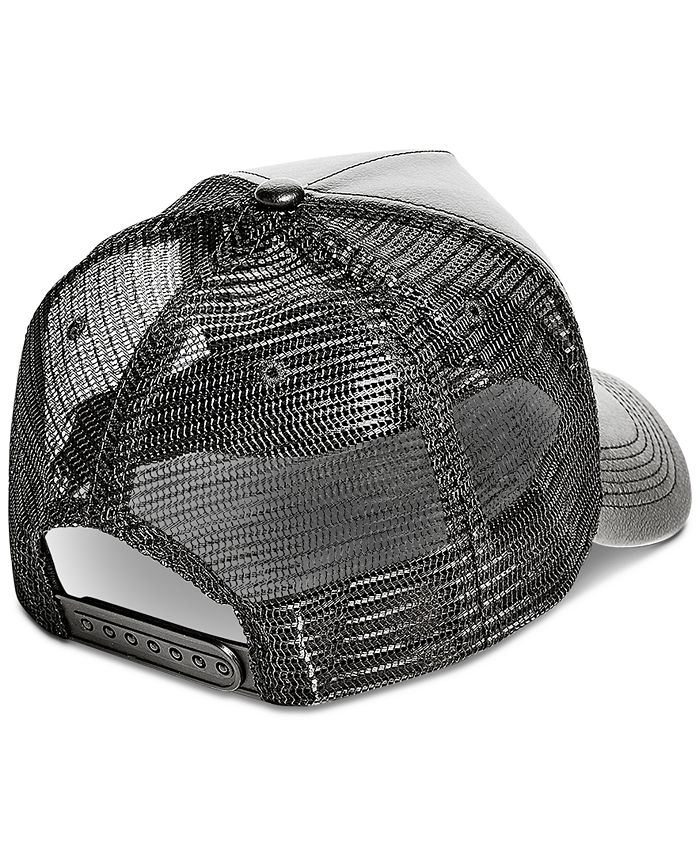 GUESS Men's Faux-Leather Baseball Cap - Macy's