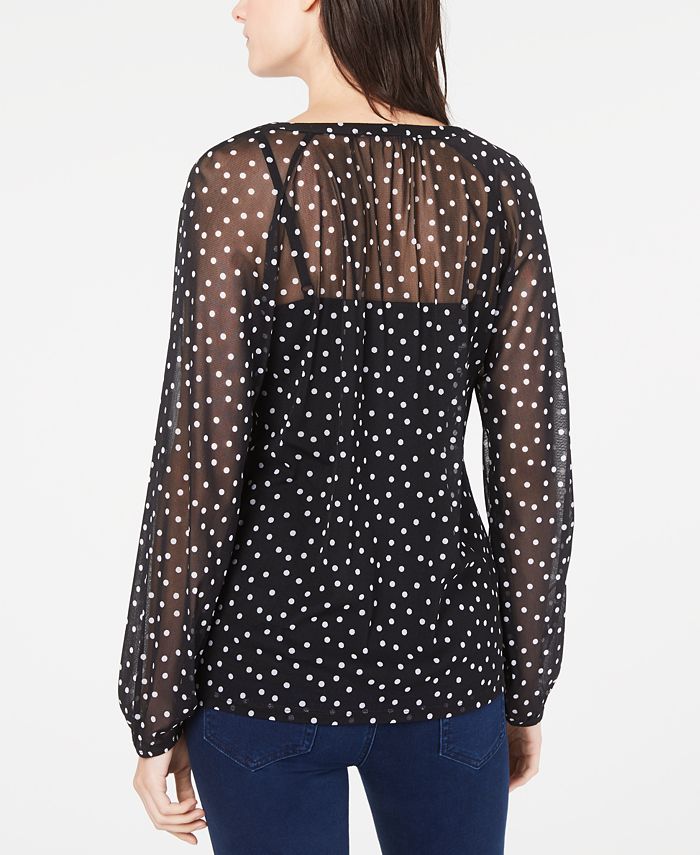 INC International Concepts INC Printed Lace-Up Top, Created for Macy's ...