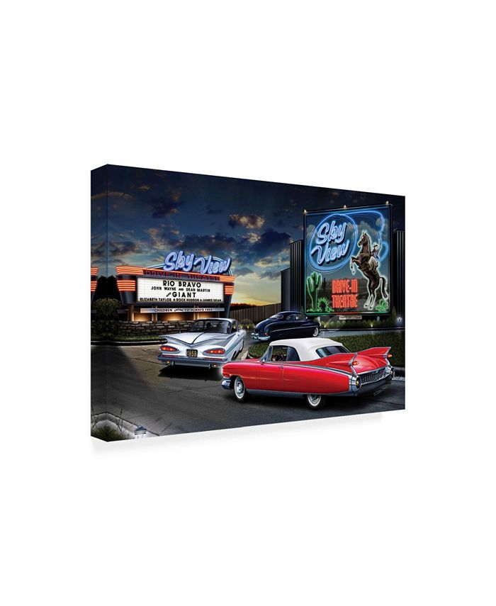 Trademark Global Helen Flint Diners and Cars IV Canvas Art - 37" x 49 ...