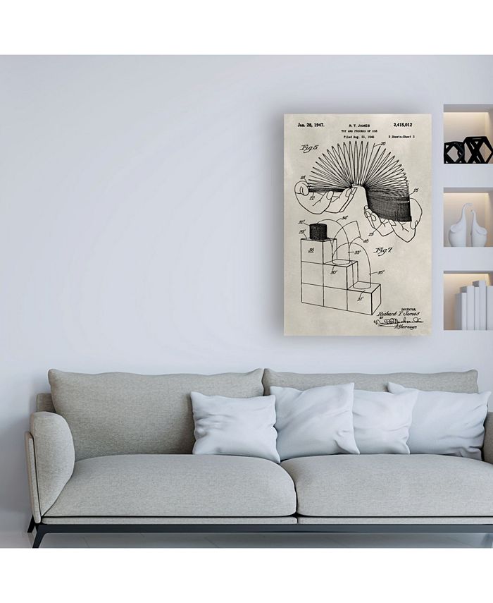 Trademark Global Alicia Ludwig Patent-Slinky Canvas Art - 19.5" x 26 ...