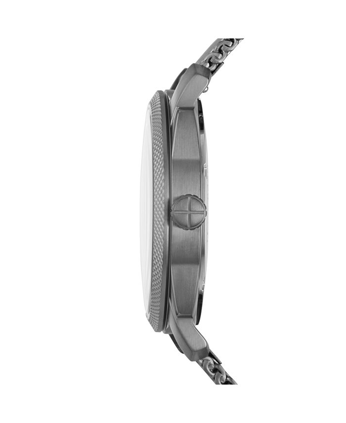 Fossil Men's Machine Smoke Stainless Steel Mesh Bracelet Watch 42mm ...