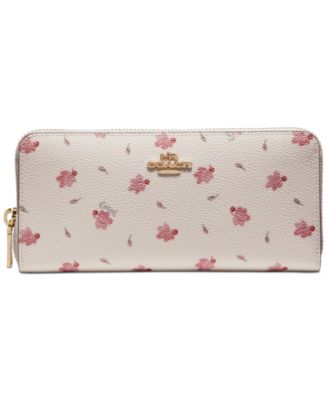 COACH Leaf Print Slim Accordion Zip Wallet - Macy's