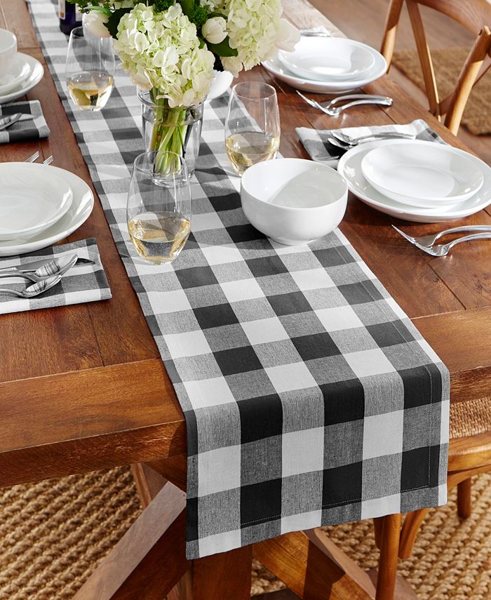 Elrene Farmhouse Living Buffalo Check Table Runner - Macy's