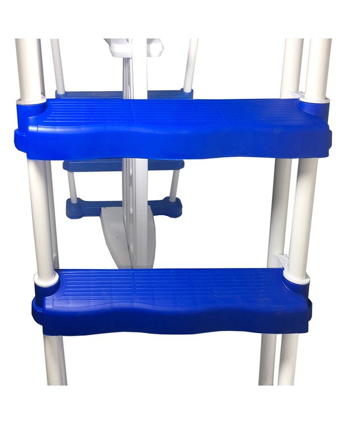Blue Wave 52 in A Frame Ladder with Safety Barrier and Removable Steps ...