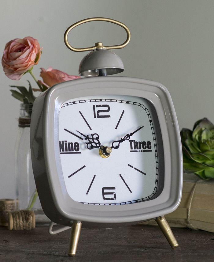 VIP Home & Garden Metal Table Clock - Macy's