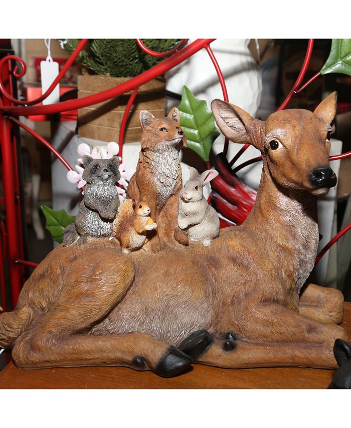 Sterling Resin Doe and Woodland Friends Figurine - Macy's