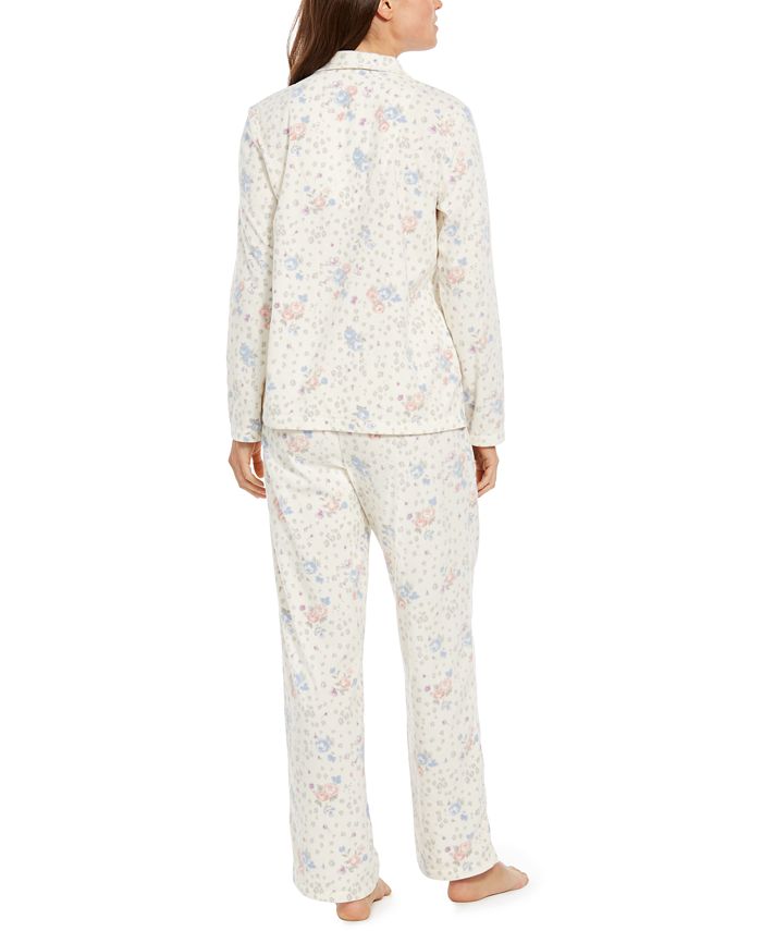 Charter Club Women's Petite Cozy Fleece Pajama Set, Created for Macy's ...