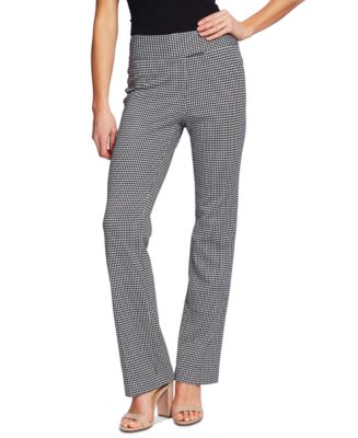 CeCe Houndstooth-Print Career Pants - Macy's