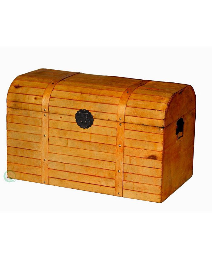 Vintiquewise Antique Style Finished Barn Style Wood Trunks - Macy's