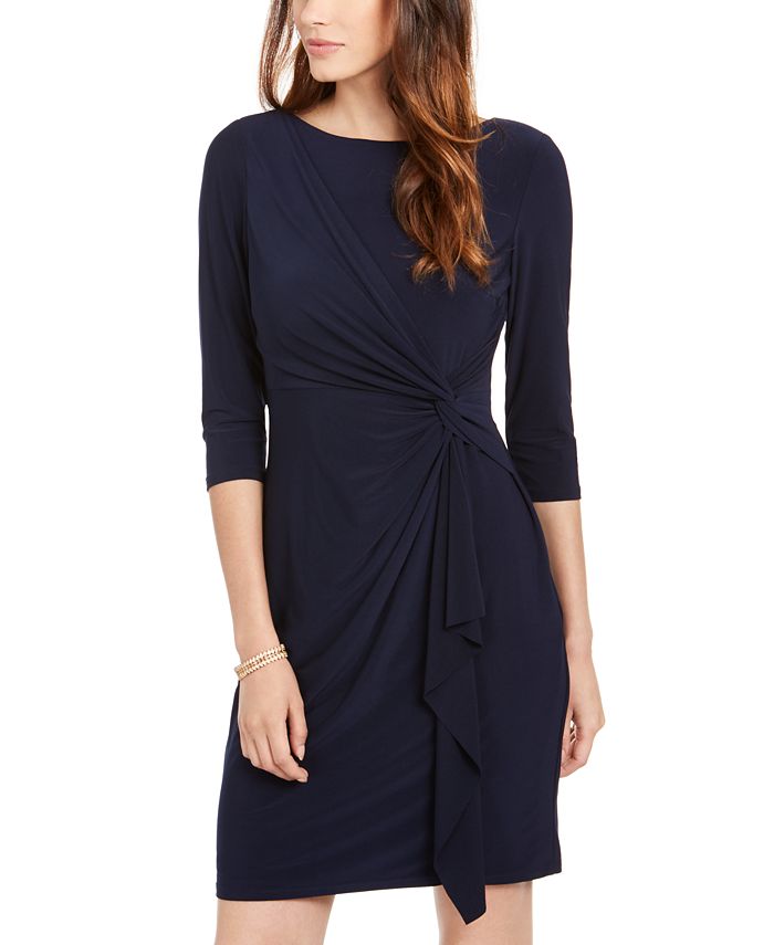 Jessica Howard Petite Twist-Front Dress - Macy's