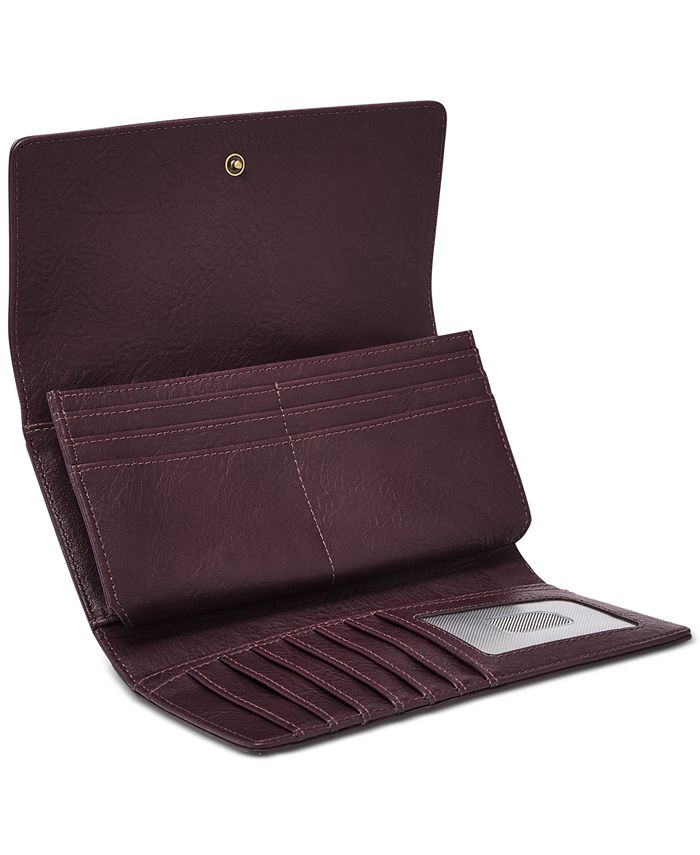 Fossil RFID Logan Leather Flap Wallet - Macy's