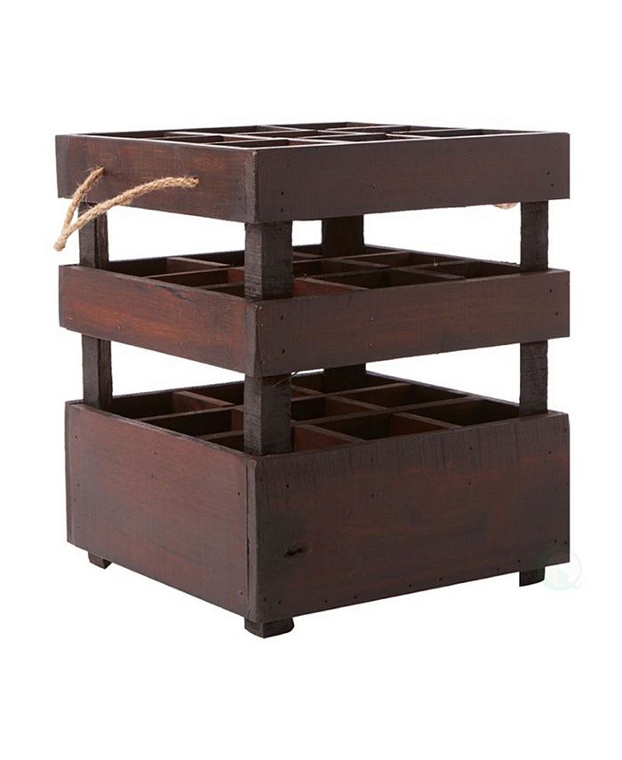 Vintiquewise Antique Style Stackable Wooden Beer Crates - Macy's