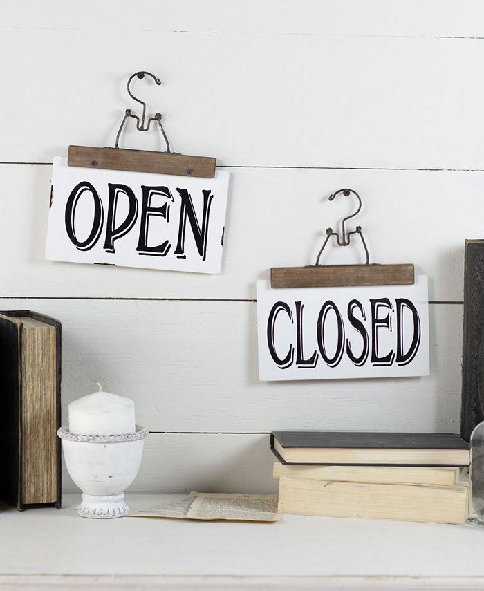 VIP Home & Garden VIP Home International Metal "Open/Closed" Sign - Macy's