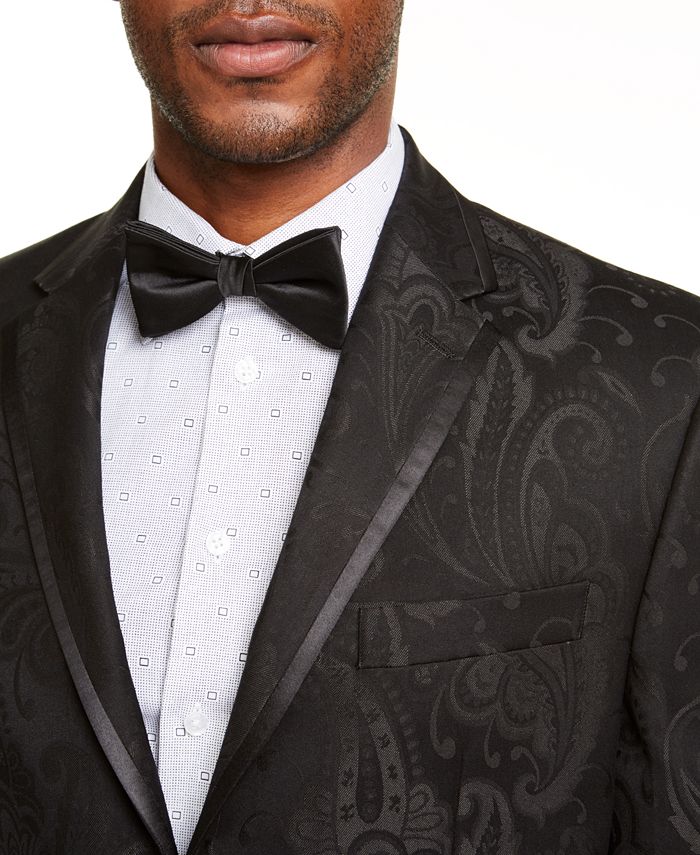 Sean John Men's Classic-Fit Black Paisley Suit Jacket - Macy's