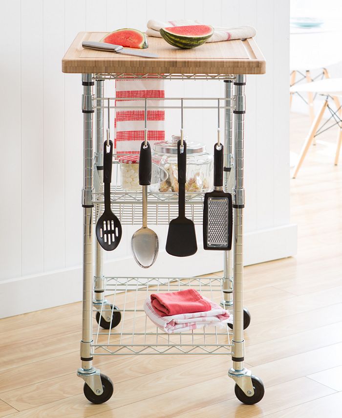 TRINITY Ecostorage Bamboo Kitchen Cart - Macy's