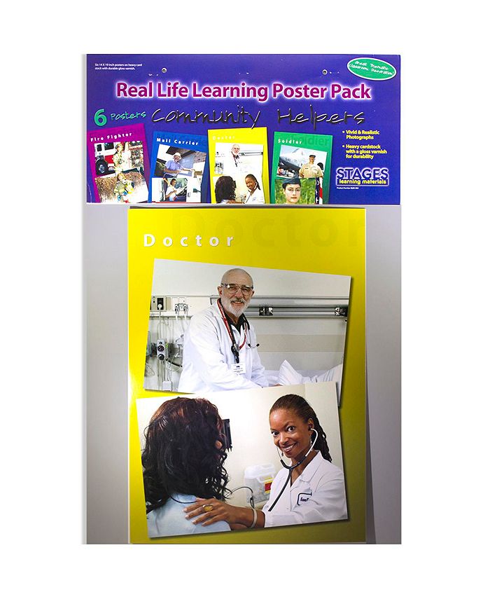 Stages Learning Materials Real Photo Community Helper Poster Set - Macy's