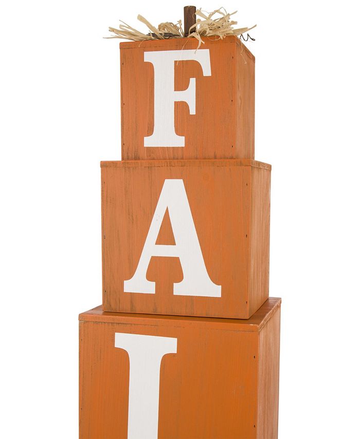 Glitzhome Wooden Fall Nested Box Decor - Macy's