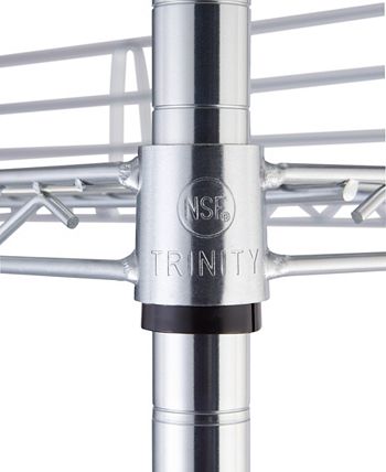 TRINITY 6-Tier Wire Shelving Rack with NSF Includes Wheels and Back ...