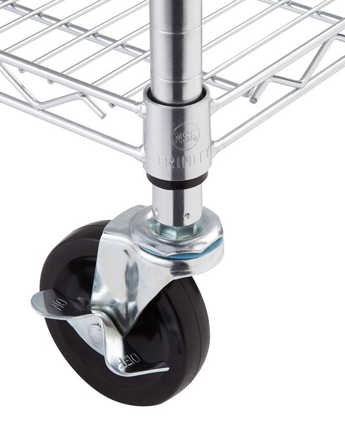 TRINITY Basics Ecostorage 5-Tier Wire Shelving Rack with NSF Includes ...