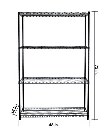 TRINITY NSF 4-Tier Wire Shelving Rack - Macy's