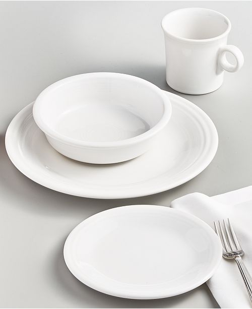 Fiesta White 4-Piece Place Setting & Reviews - Dinnerware - Dining - Macy's