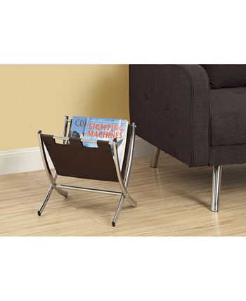 Monarch Specialties Leather Look Magazine Rack - Macy's