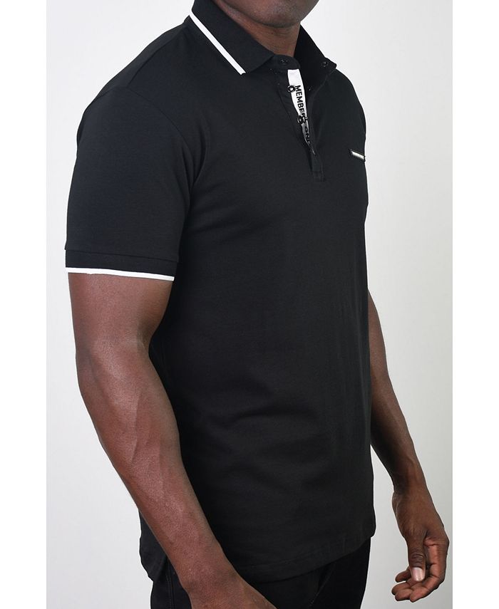 Members Only Men's Basic Short Sleeve Snap Button Polo - Macy's