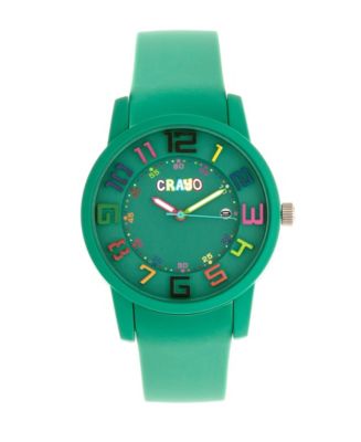 Crayo Unisex Festival Teal Silicone Strap Watch 41mm - Macy's