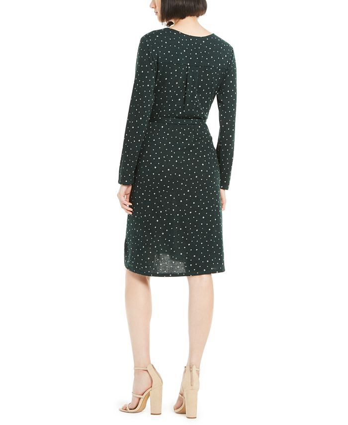 Monteau Petite Dot Wrap Dress - Macy's
