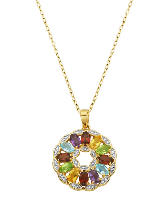 PRIME ART & JEWEL Multi-Gemstone (2-3/4 ct. t.w.) Pendant in 18k Yellow ...