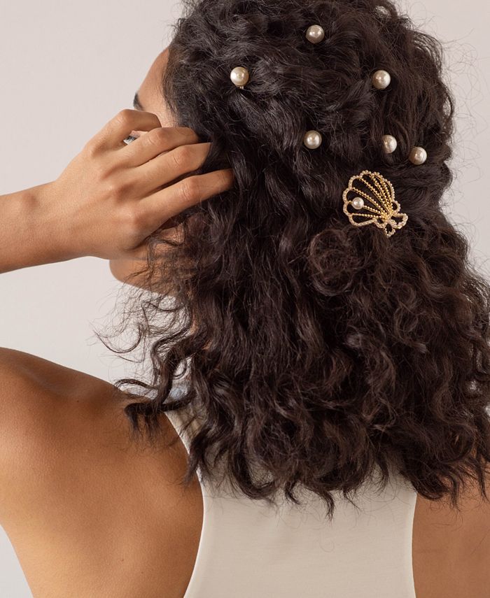Soho Style Large Seashell Hair Clip with Imitation Pearl & Reviews ...