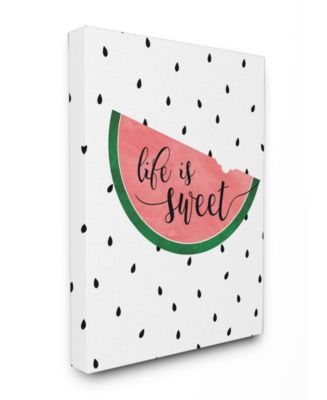 Stupell Industries Life is Sweet Watermelon Cavnas Wall Art, 16" x 20 ...