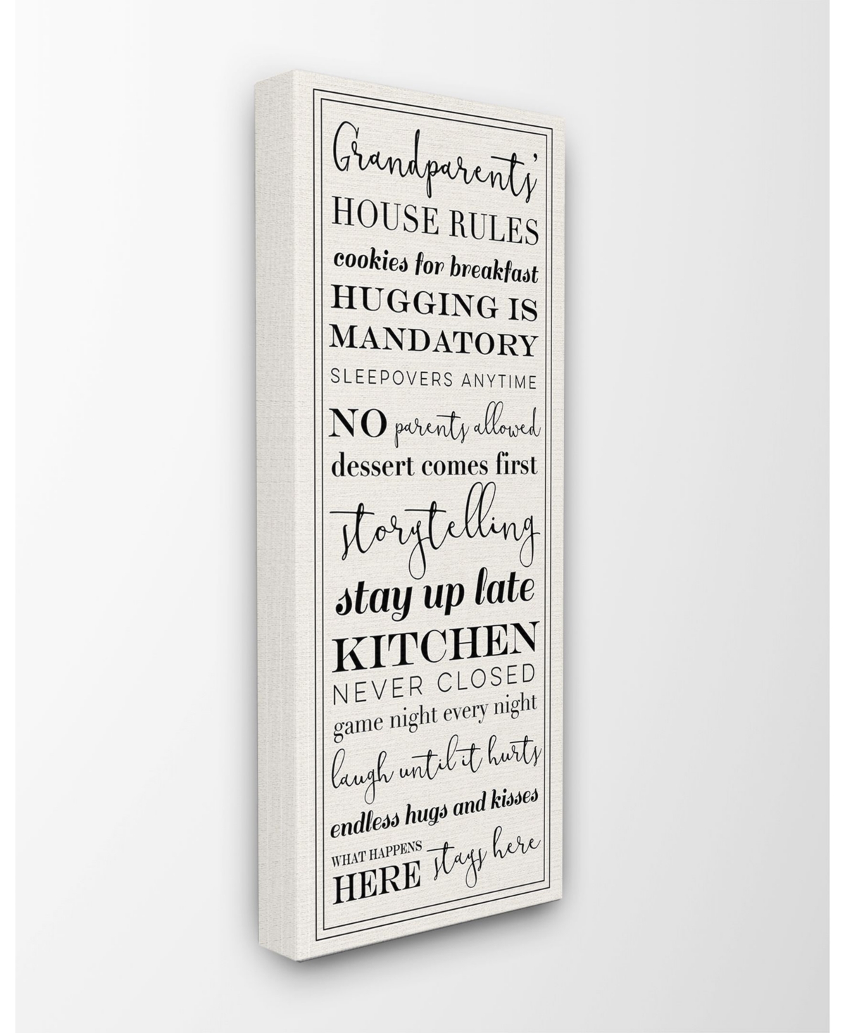 Click here for Stupell Industries Grandparents House Rules Canvas... prices
