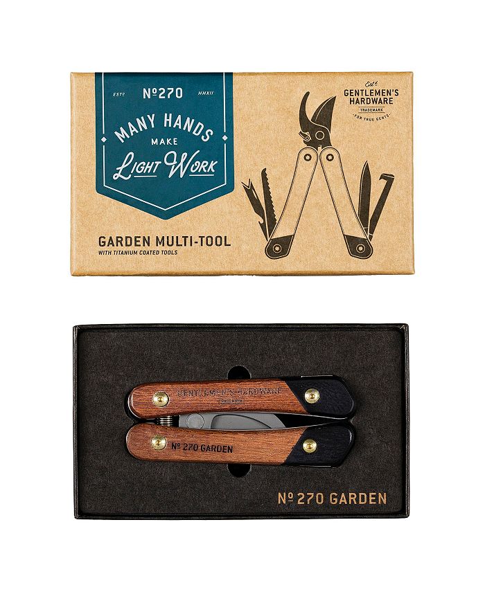 Gentlemen's Hardware Garden Multi Tool Wood Handles Titanium Finish ...