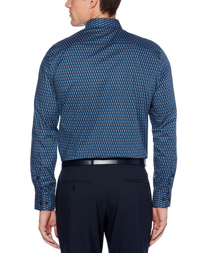 Perry Ellis Men's Regular-Fit Stretch Paisley-Print Shirt - Macy's
