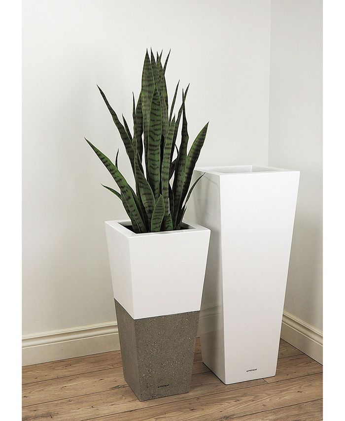 Le Present Lux Betona Fiberglass Planter Tapered 28" - Macy's