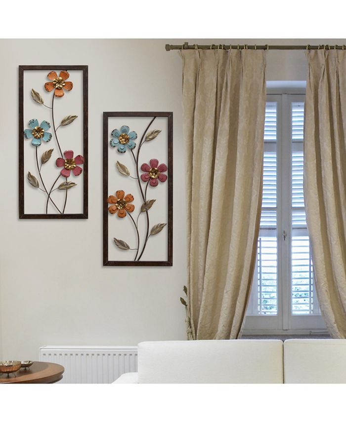 Stratton Home Décor Stratton Home Decor Floral Panel Wall Decor - Macy's